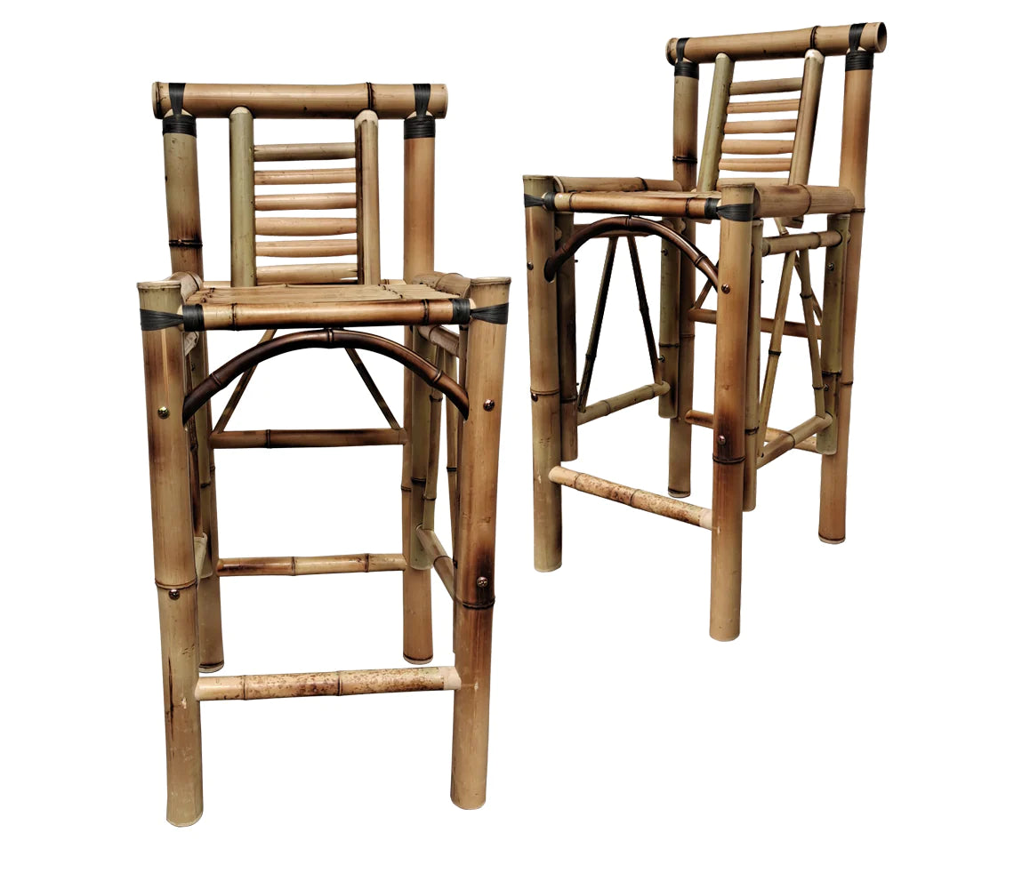 Outdoor Bamboo Tiki Bar Stools