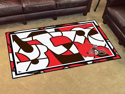 Cleveland Browns NFL Logo Rug 4'x6' - Man Cave Boutique